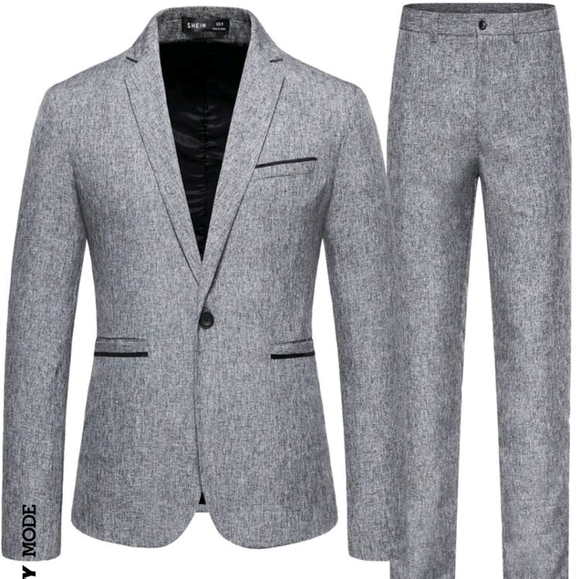 SHEIN | Suits & Blazers | Mens Suit Jacket And Dress Pants Set | Poshmark
